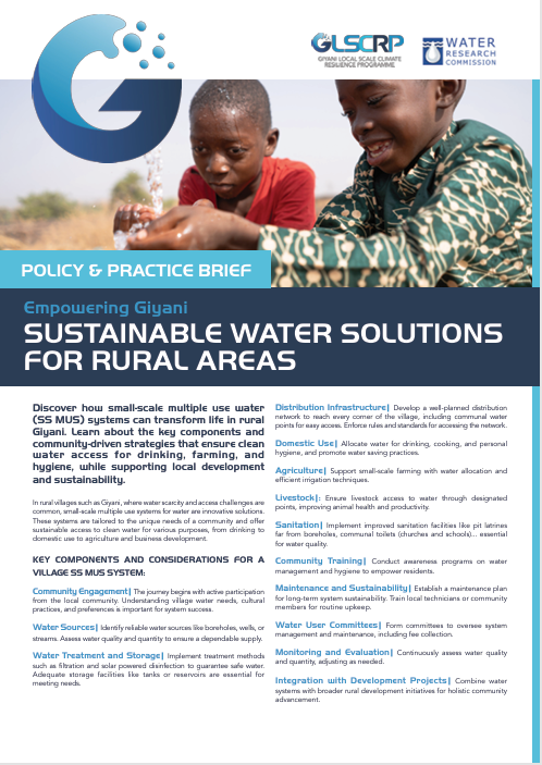 sustainable water solutions for rural areas - AWARD
