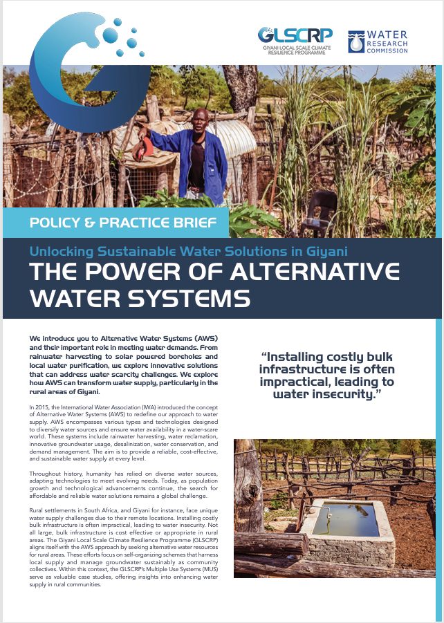 The power of alternative water system - AWARD